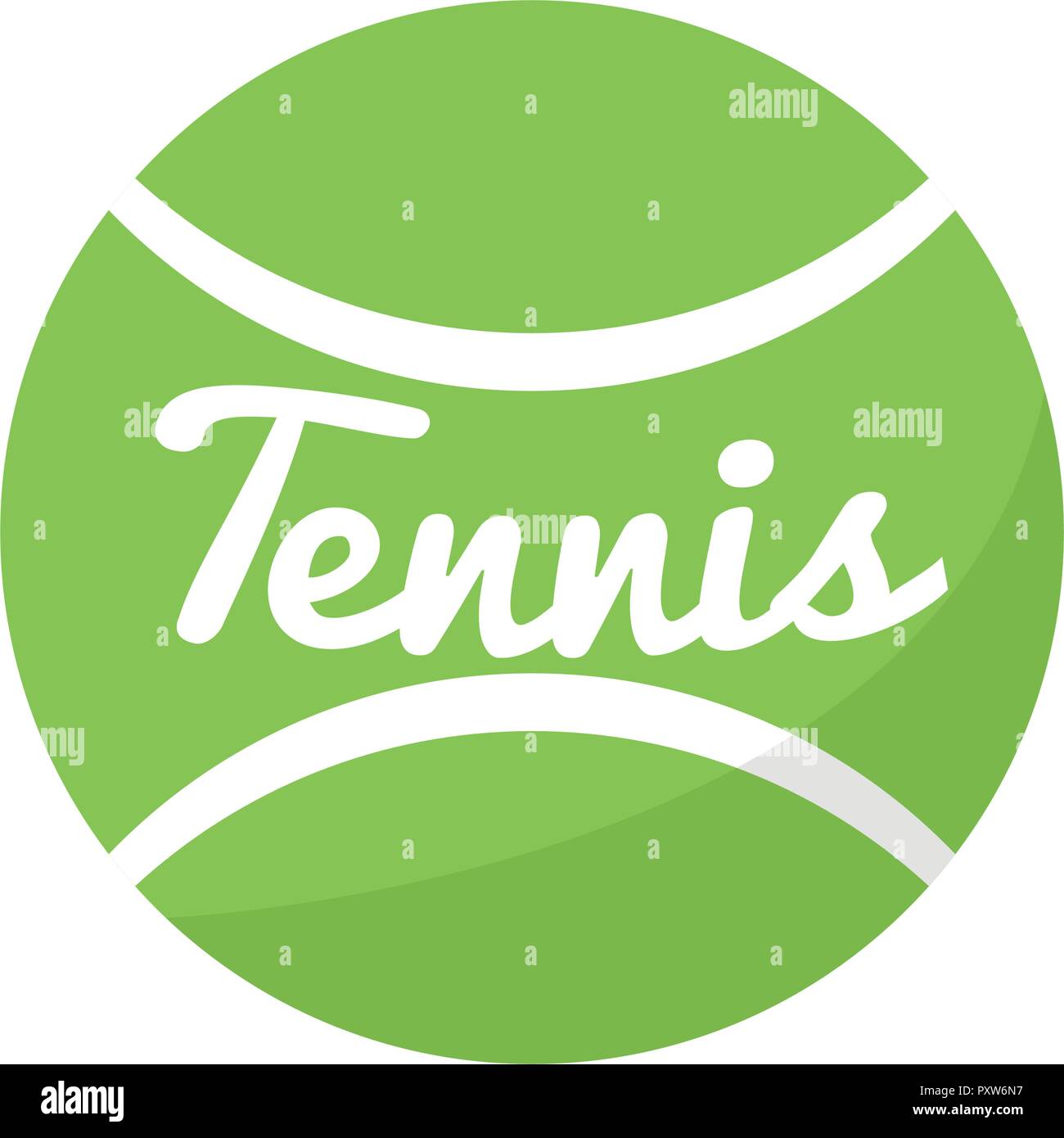 Tennis ball with text Stock Vector Image & Art - Alamy