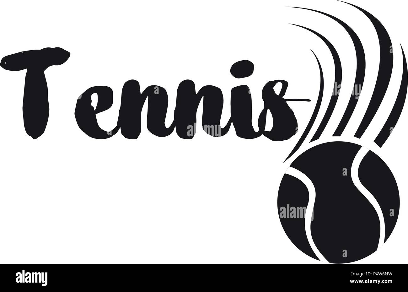 Text with a tennis ball Stock Vector Image & Art - Alamy