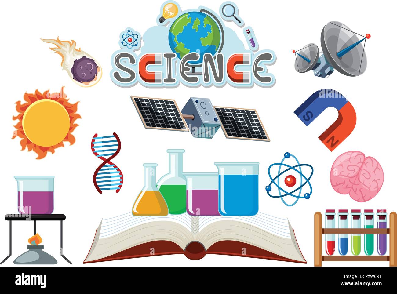 Icon design for science on white background illustration Stock Vector ...