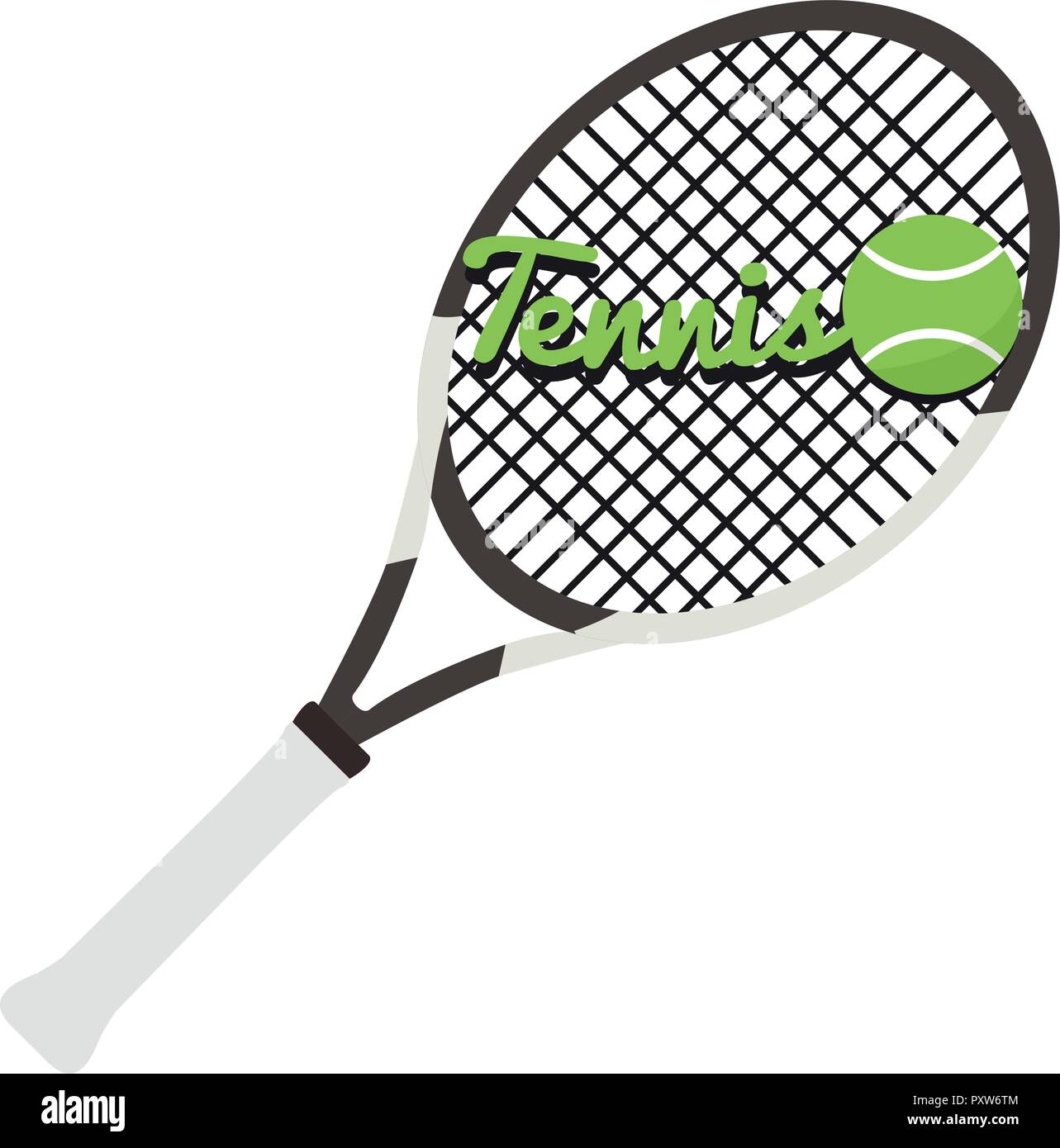 Tennis racket with text Stock Vector Image & Art - Alamy