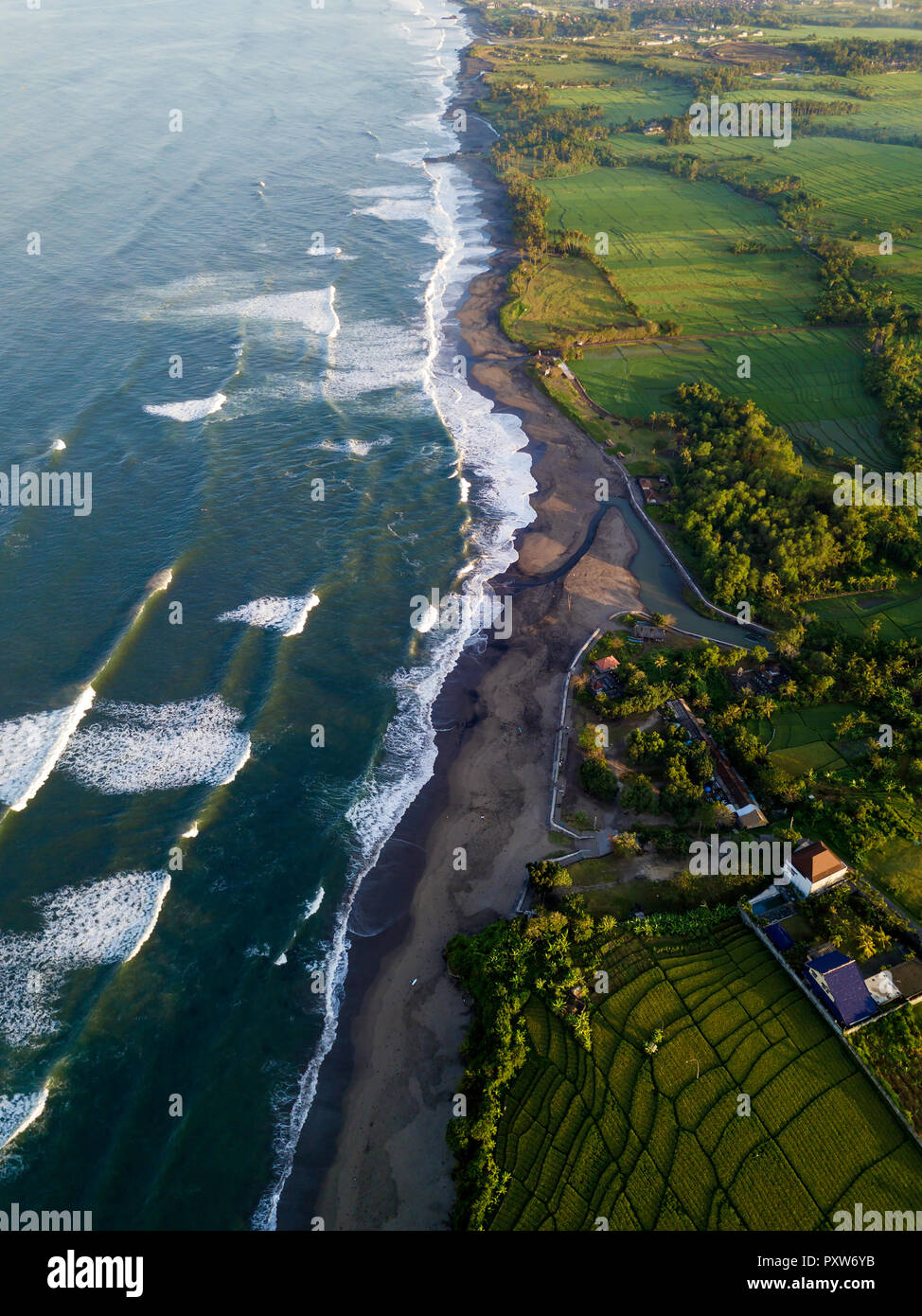 Indonesia, Bali, Kedungu, Aerial view of Kedungu Beach Stock Photo - Alamy