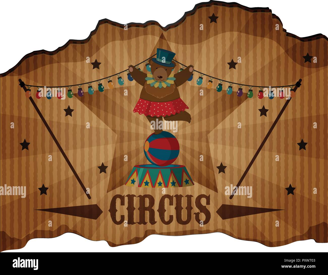 A Circus Show Leaflet on White illustration Stock Vector Image & Art ...