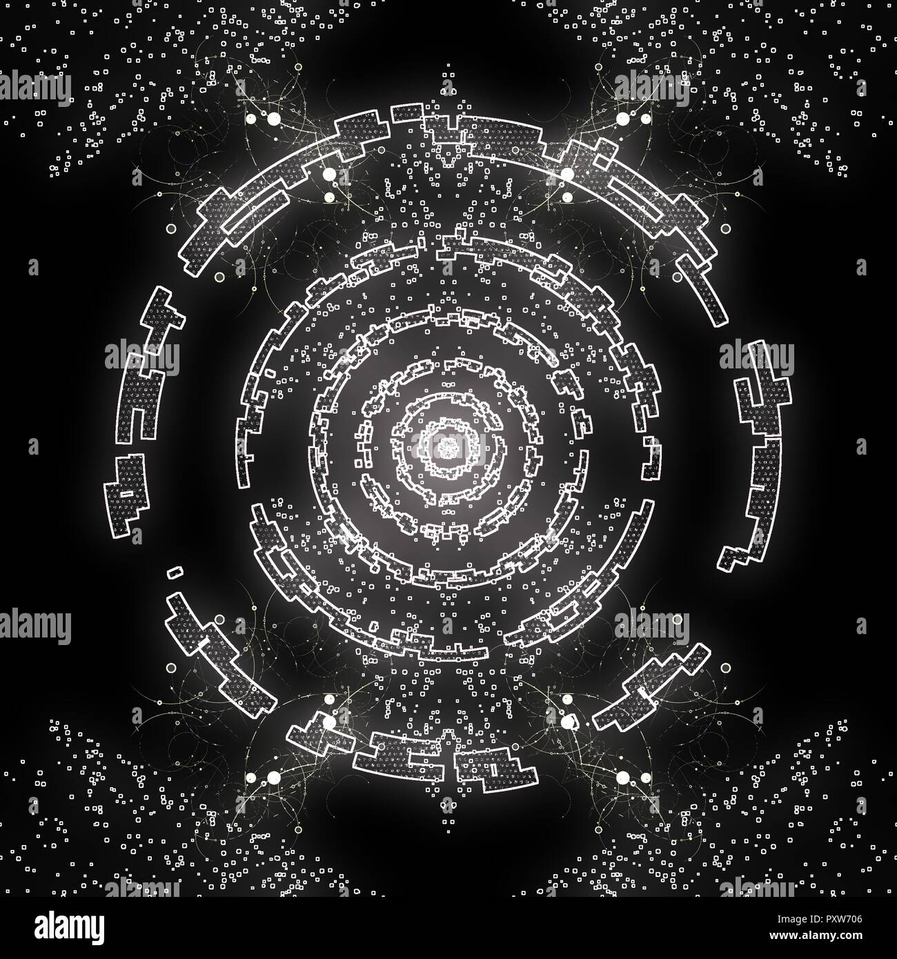 A colorful and vivid image with abstract Sacred Geometry. A psychedelic ...