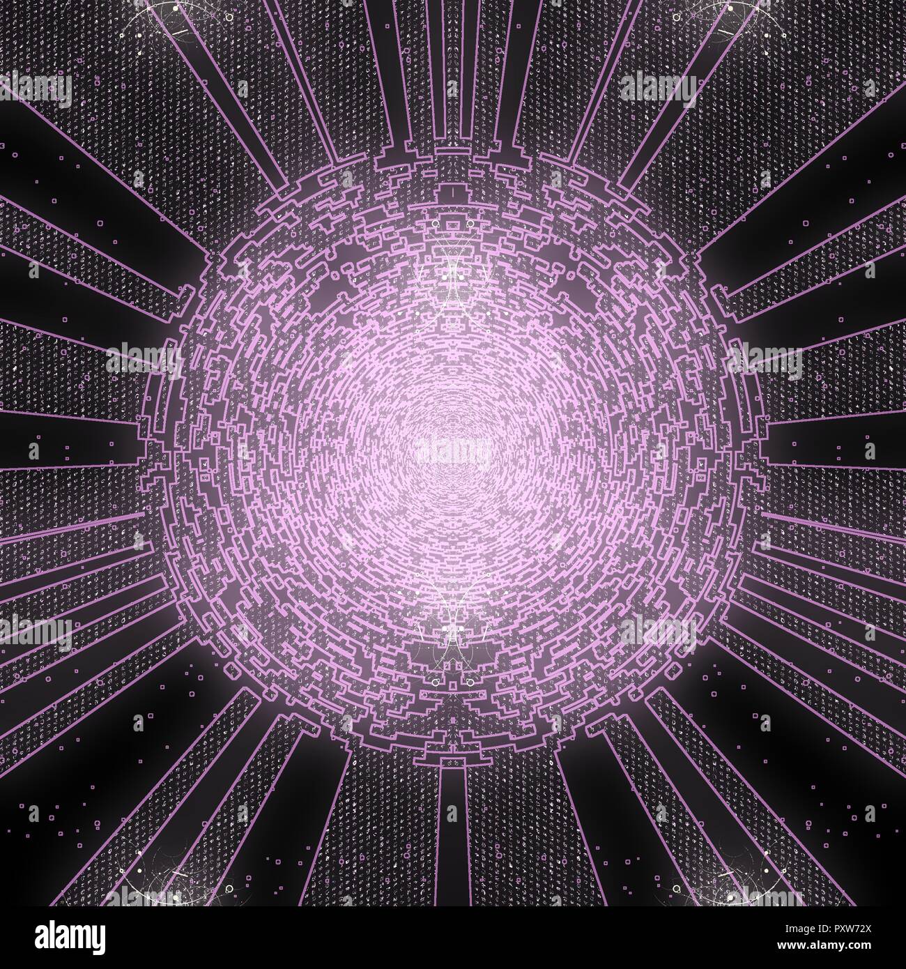 A colorful and vivid image with abstract Sacred Geometry. A psychedelic ...