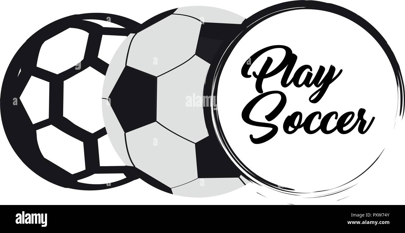 Soccer balls and text Stock Vector Image & Art - Alamy