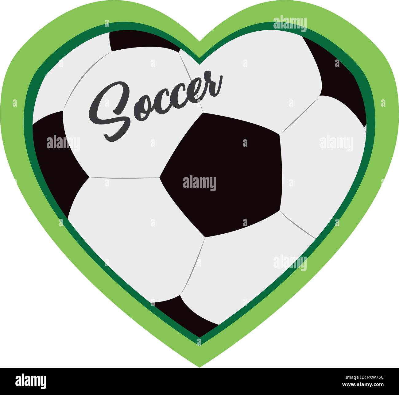 Heart football soccer ball illustration hi-res stock photography and ...