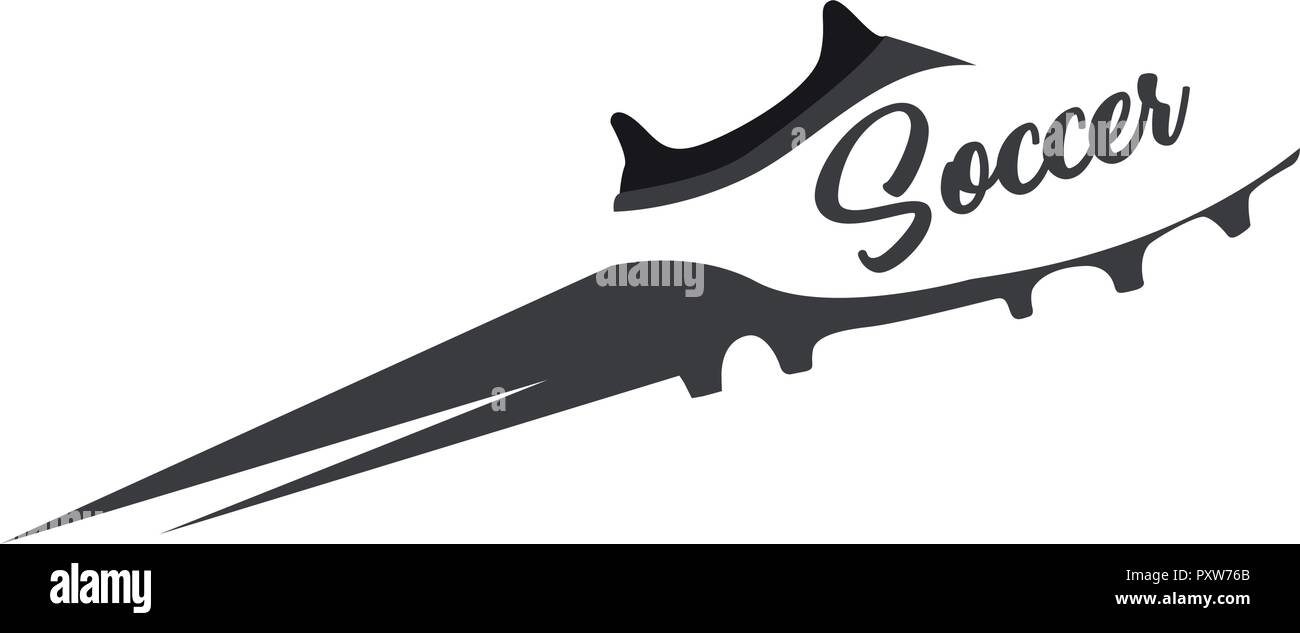 Soccer shoe with text Stock Vector Image & Art - Alamy