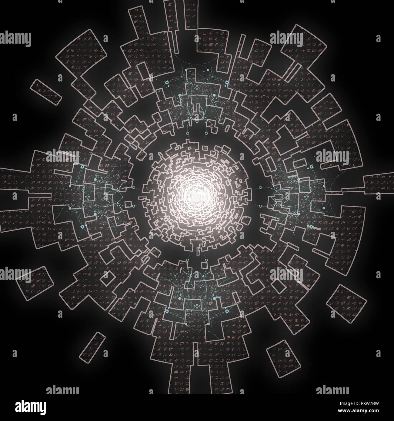 A colorful and vivid image with abstract Sacred Geometry. A psychedelic ...