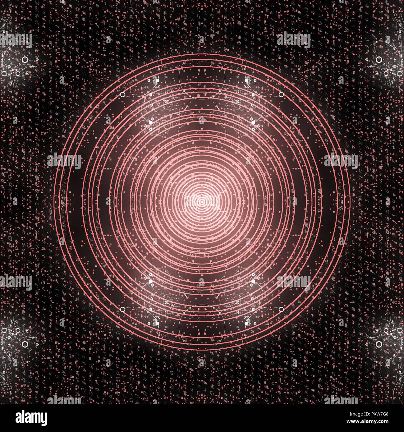 A colorful and vivid image with abstract Sacred Geometry. A psychedelic ...