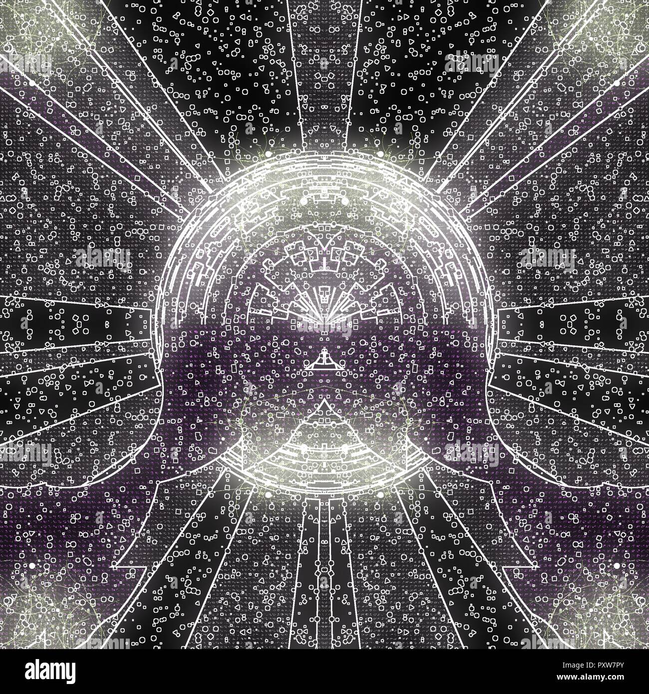 A colorful and vivid image with abstract Sacred Geometry. A psychedelic ...