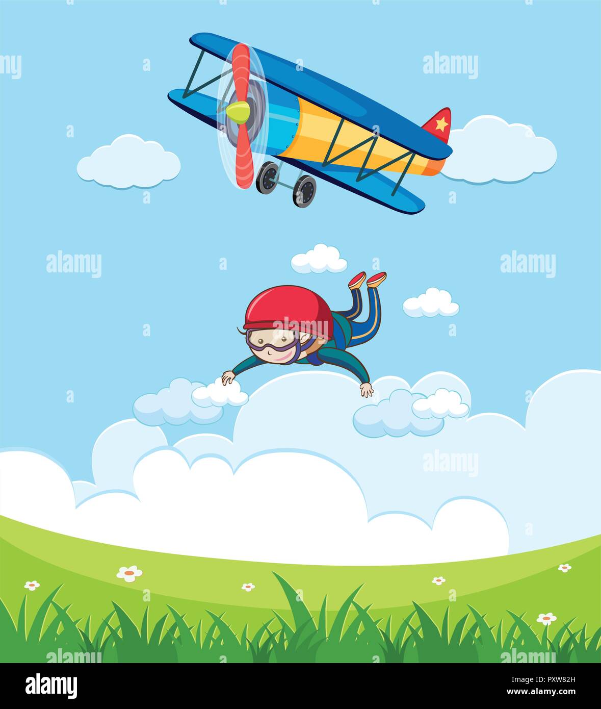 Skydiving clipart hi-res stock photography and images - Alamy