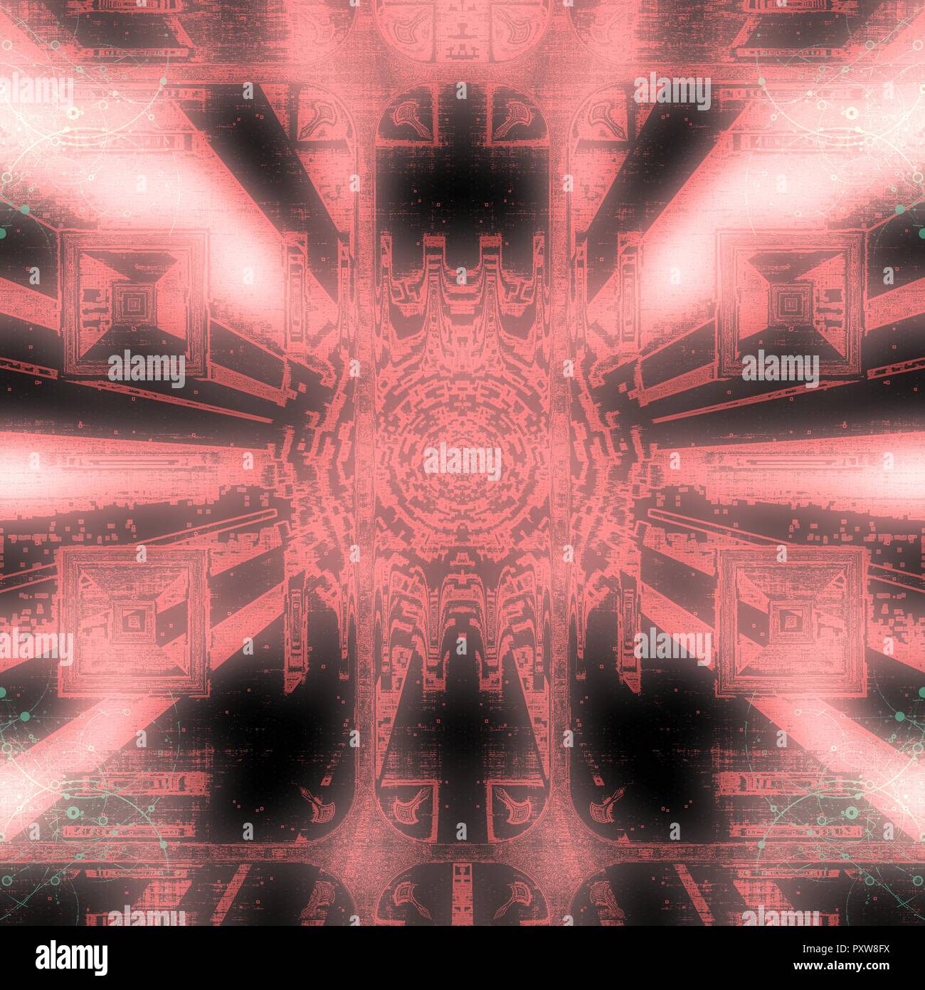 A colorful and vivid image with abstract Sacred Geometry. A psychedelic ...