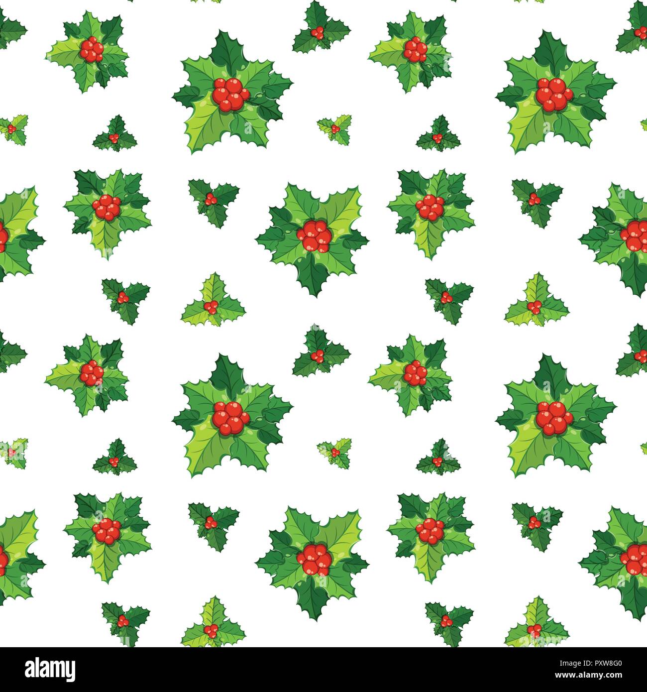 Seamless background template with mistletoes illustration Stock Vector ...