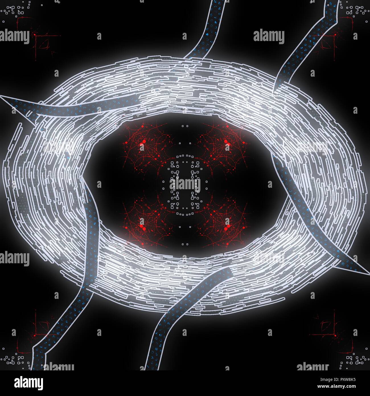 A colorful and vivid image with abstract Sacred Geometry. A psychedelic ...