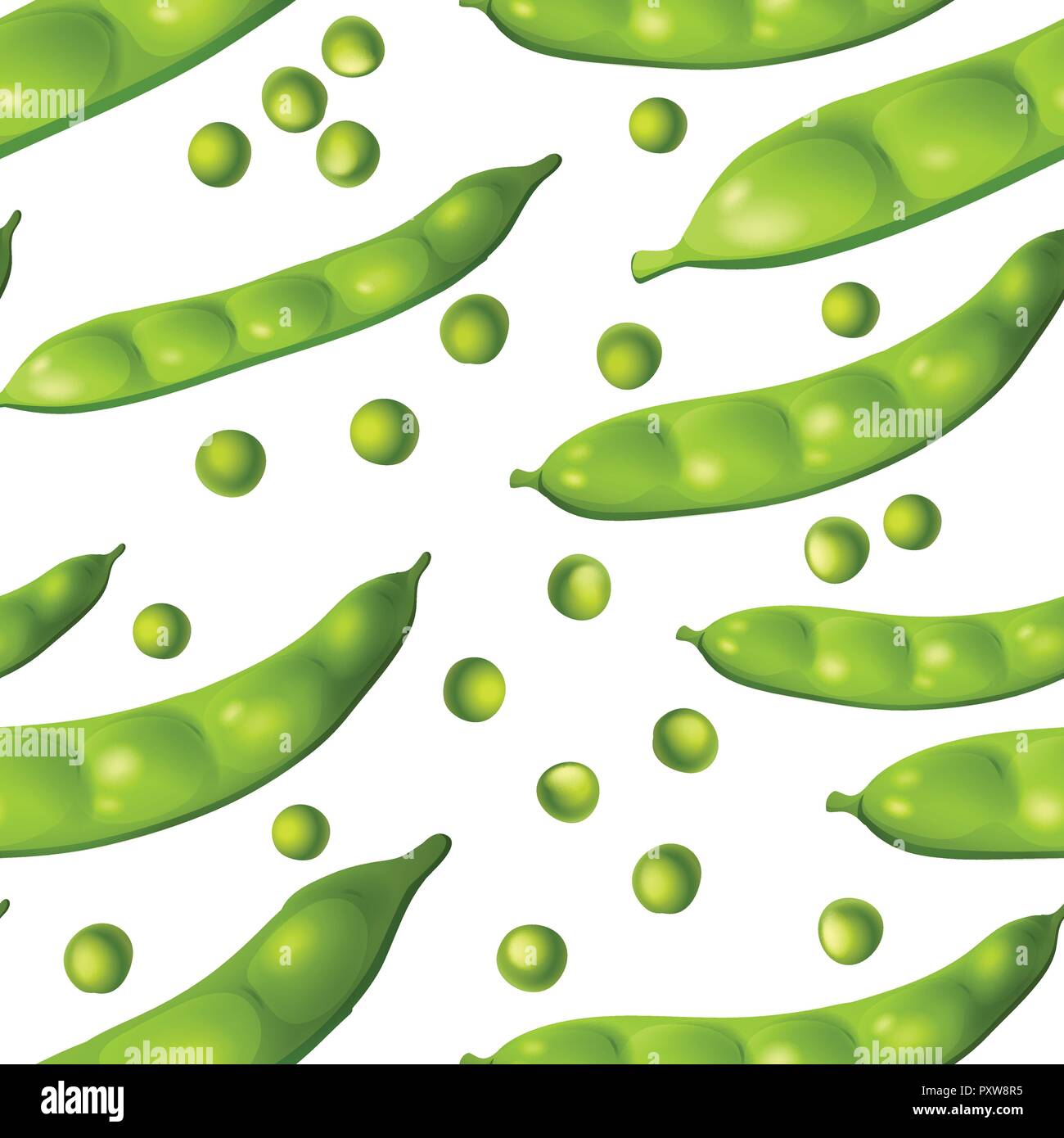 Seamless background with green beans illustration Stock Vector Image ...