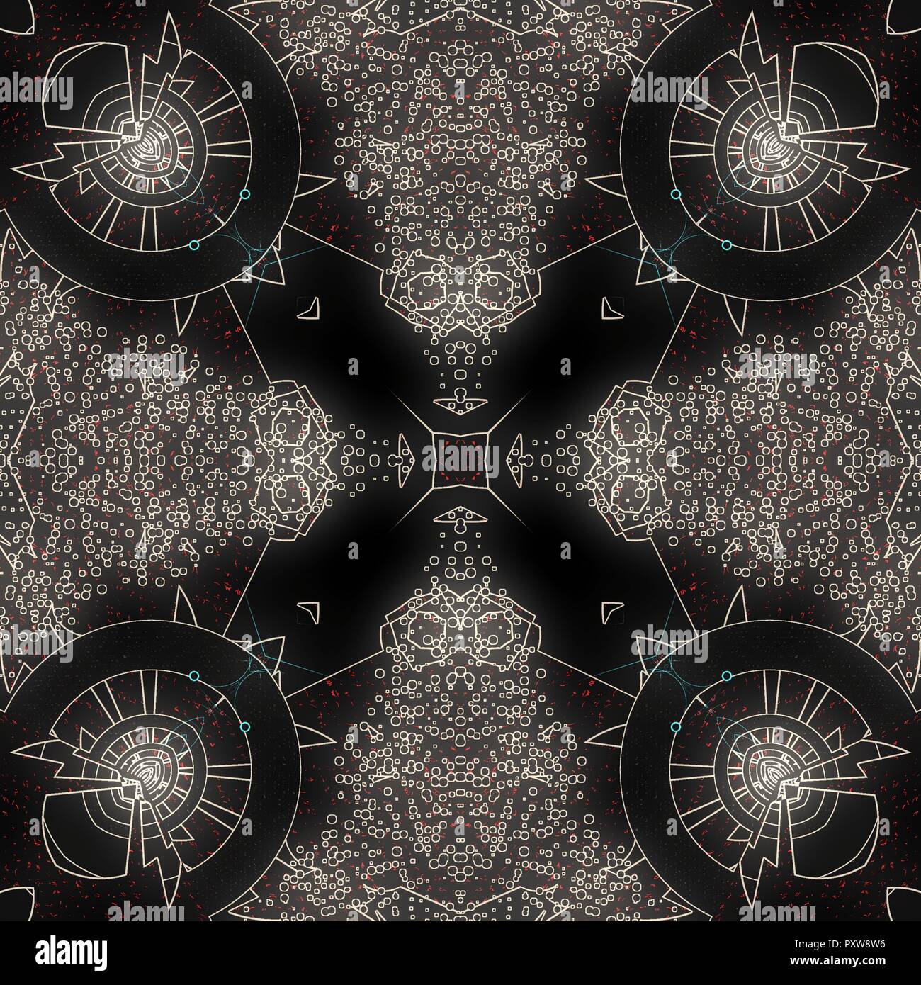 A colorful and vivid image with abstract Sacred Geometry. A psychedelic ...