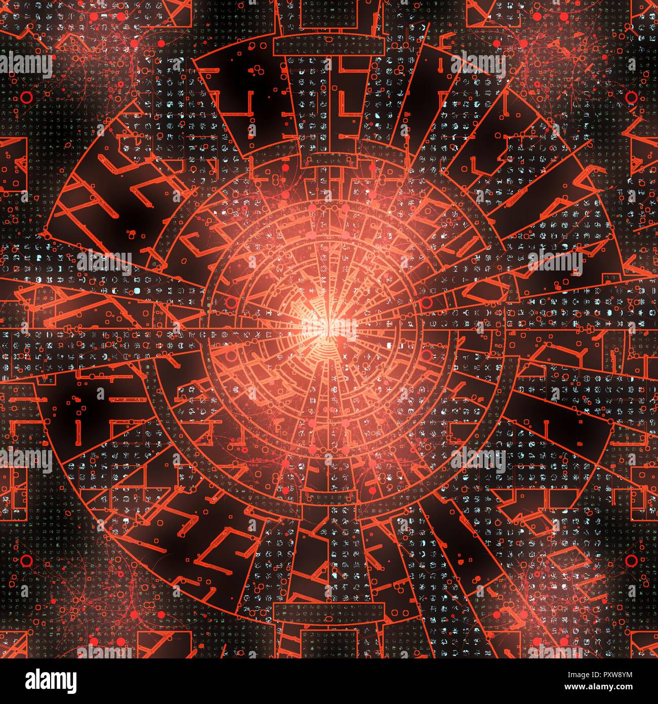 A colorful and vivid image with abstract Sacred Geometry. A psychedelic ...