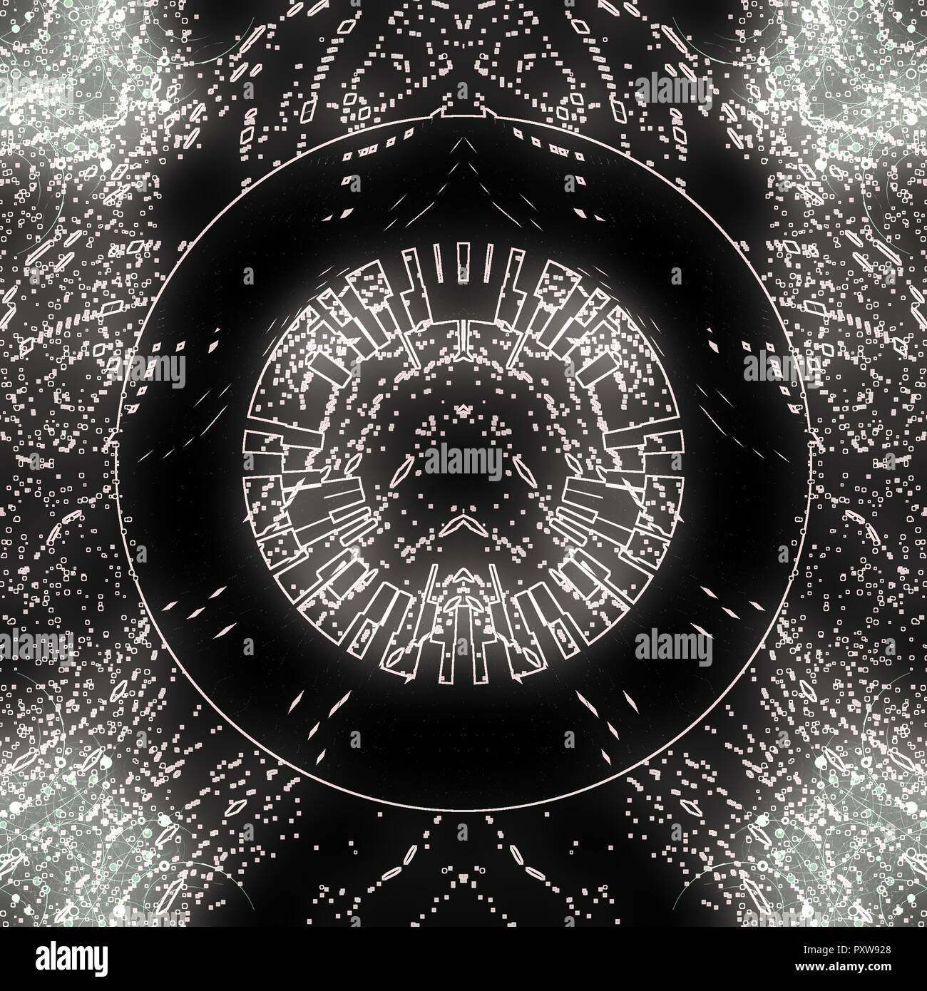 A colorful and vivid image with abstract Sacred Geometry. A psychedelic ...