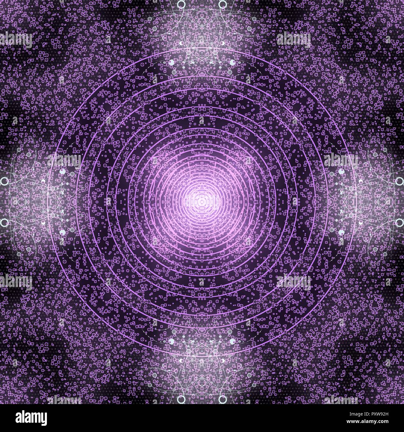 A colorful and vivid image with abstract Sacred Geometry. A psychedelic ...