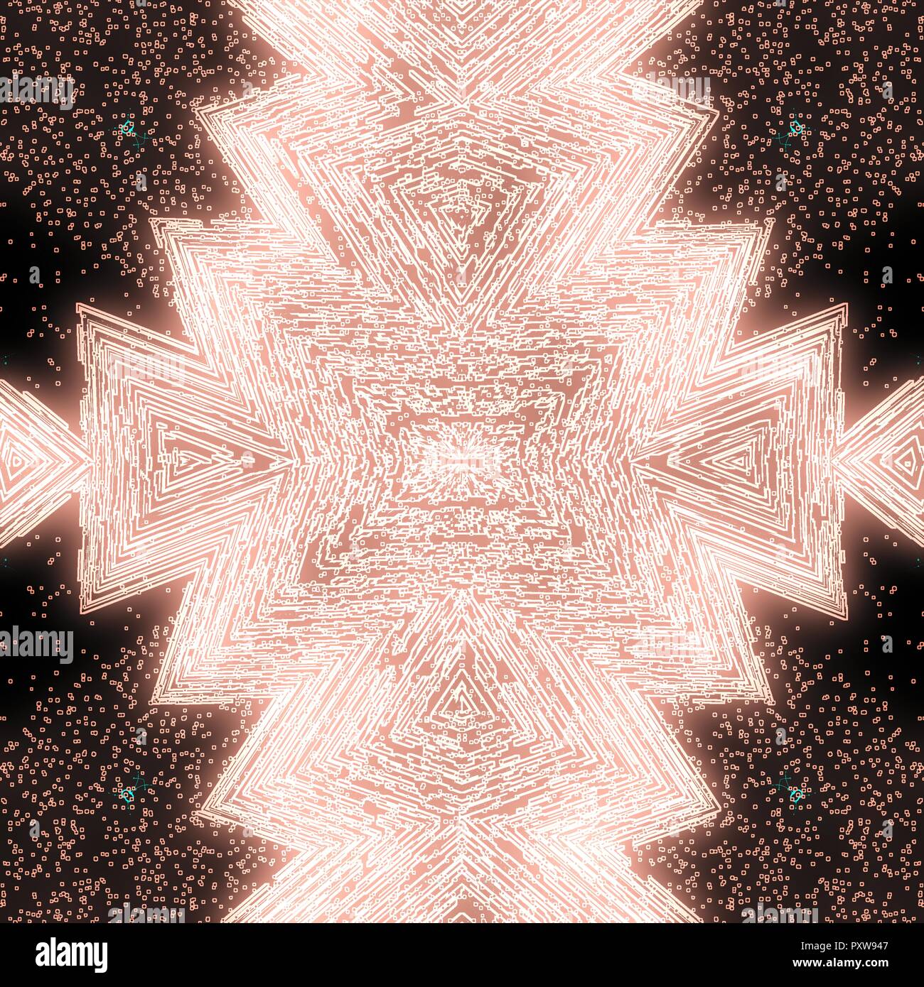 A colorful and vivid image with abstract Sacred Geometry. A psychedelic ...