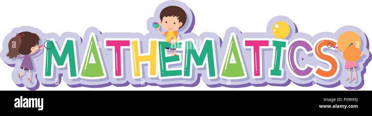 Font design for Mathematics illustration Stock Vector Image & Art - Alamy