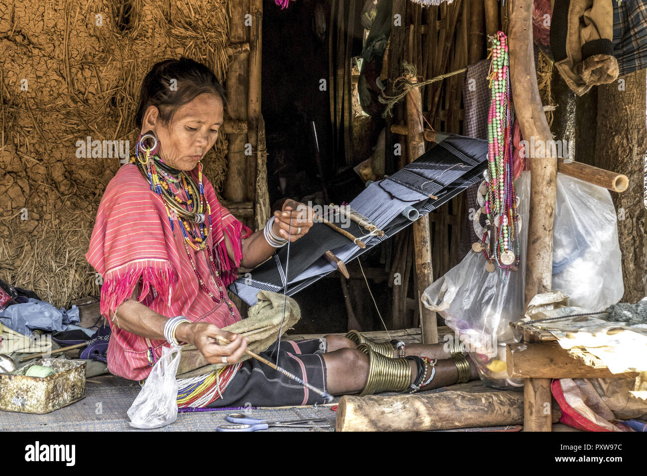 Palong Hill Tribe Woman, Northern Thailand Stock Photo - Alamy