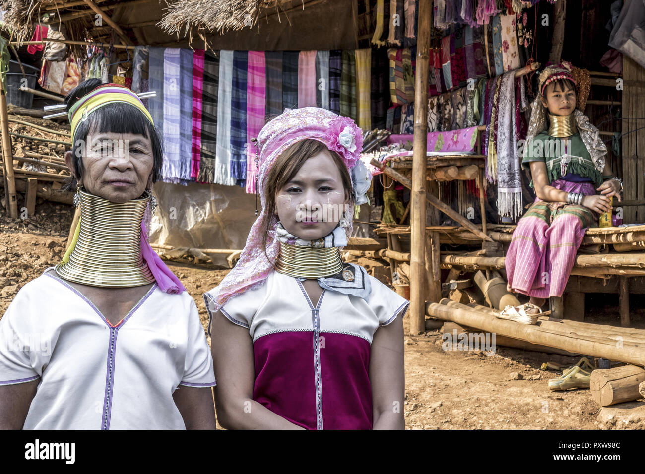 Thailand, Long Neck Women Stock Photo - Alamy