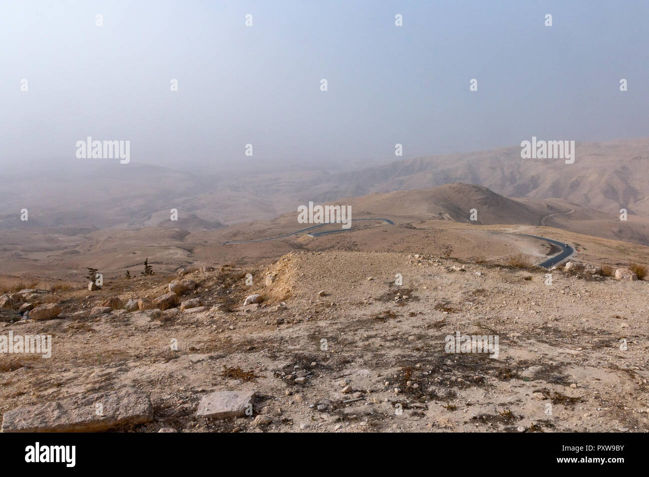 Mount Nebo, Jordan - October 18, 2018: View from Mount Nebo in Jordan ...