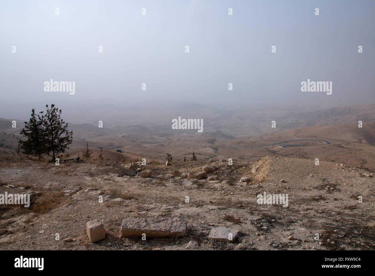 Mount Nebo, Jordan - October 18, 2018: View from Mount Nebo in Jordan ...