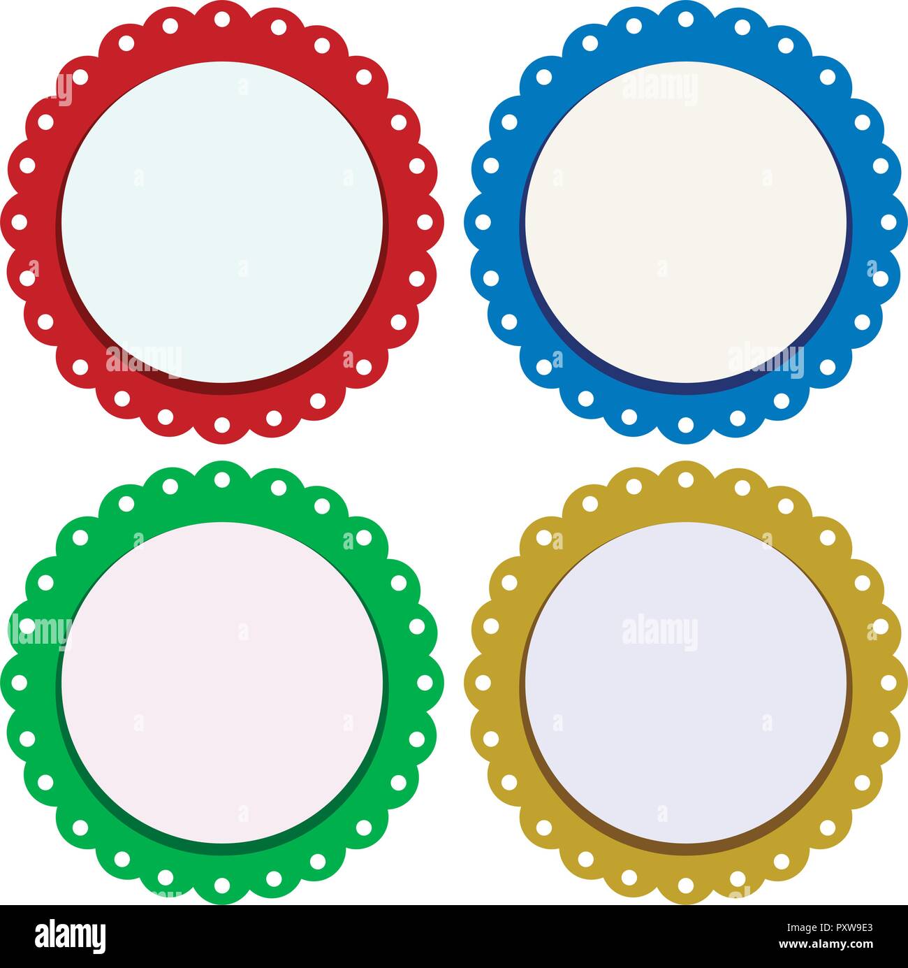 Label templates in four colors illustration Stock Vector Image & Art ...