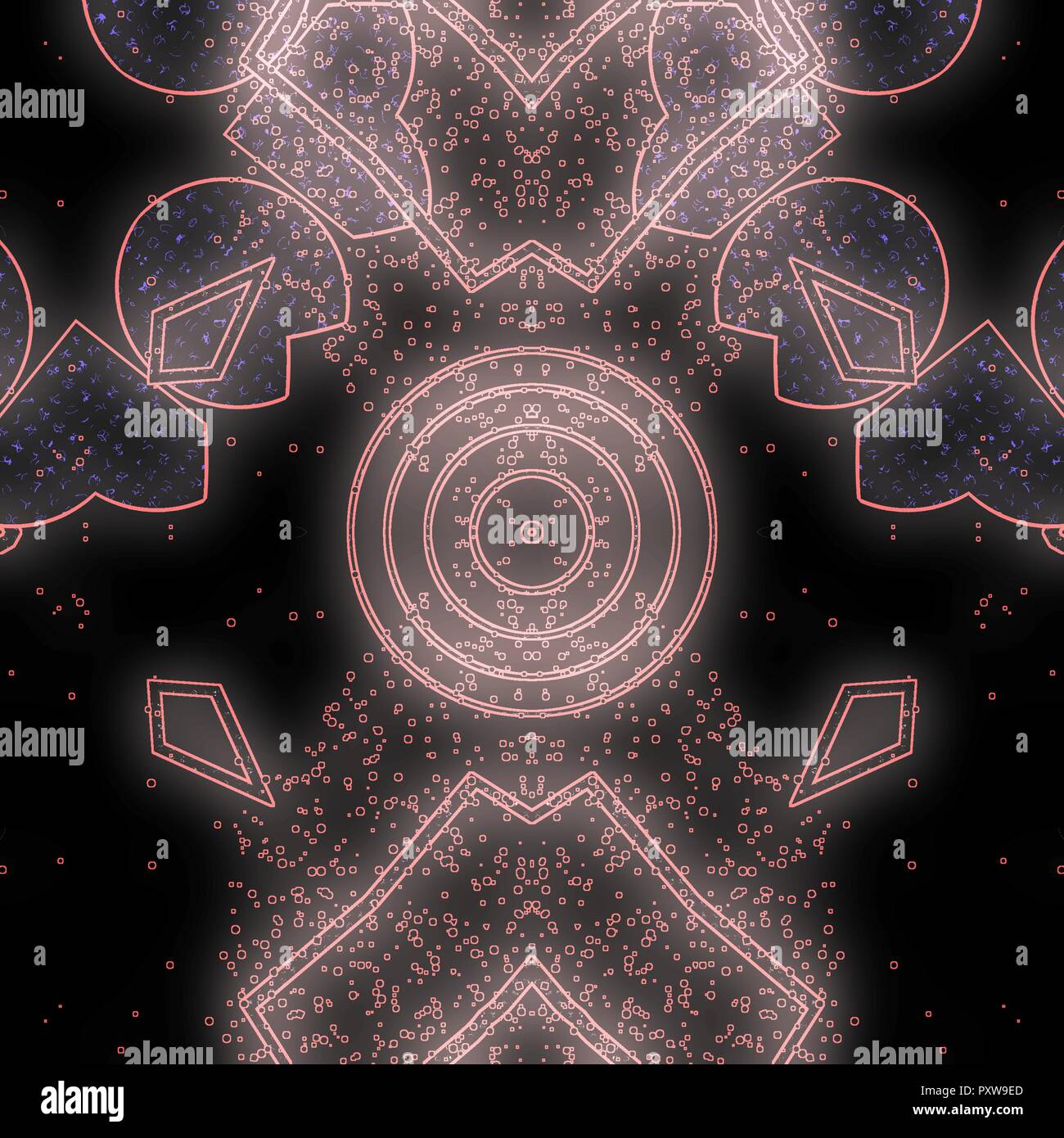 A colorful and vivid image with abstract Sacred Geometry. A psychedelic ...