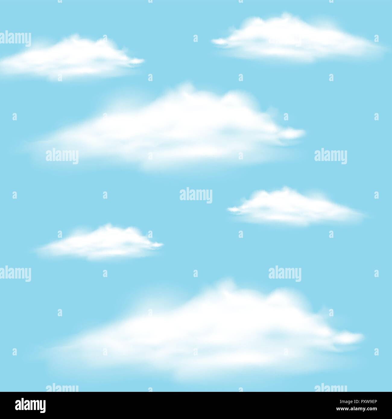 Sky background with clouds floating illustration Stock Vector Image ...