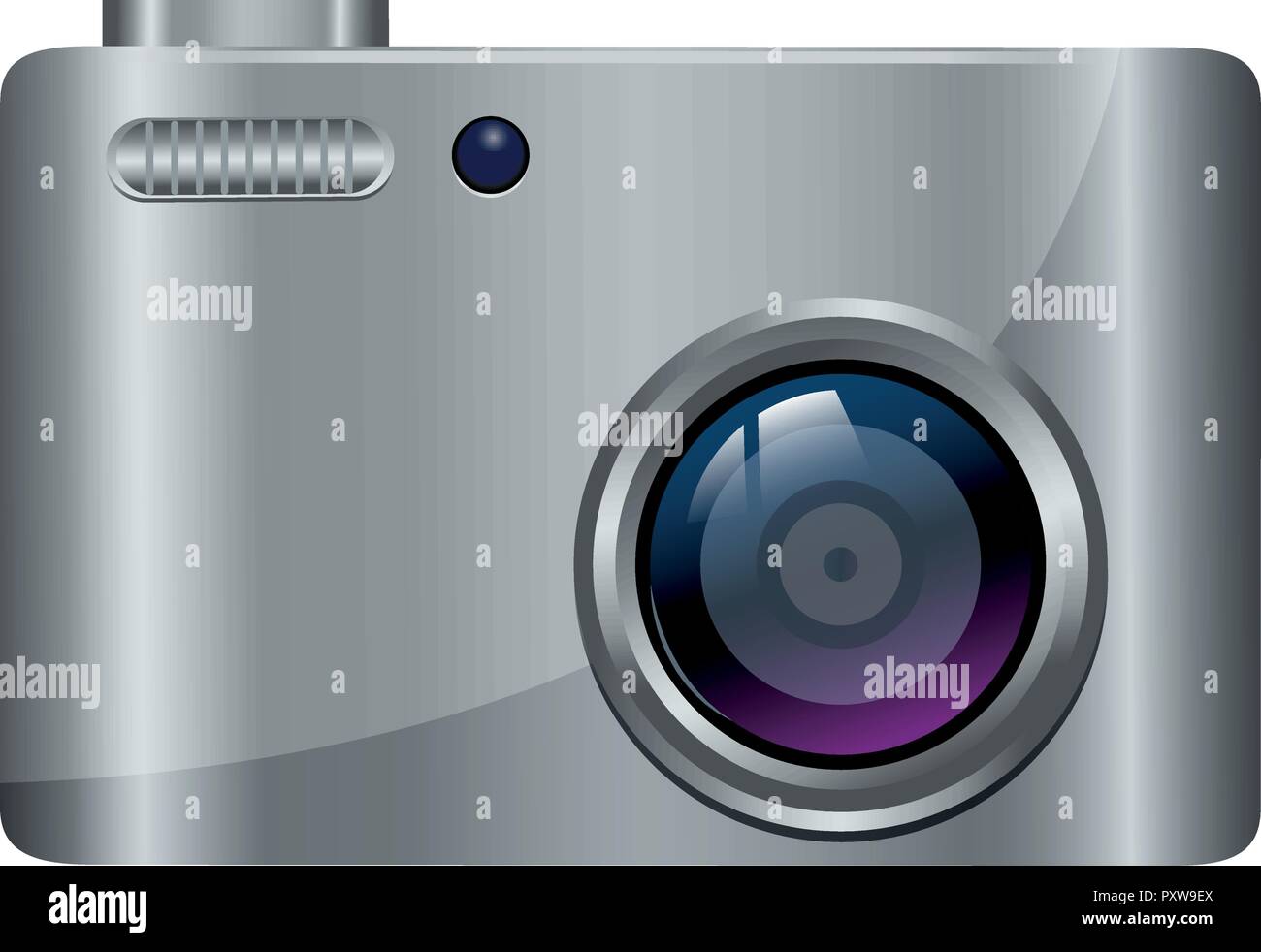 Digital camera in gray color illustration Stock Vector Image & Art - Alamy