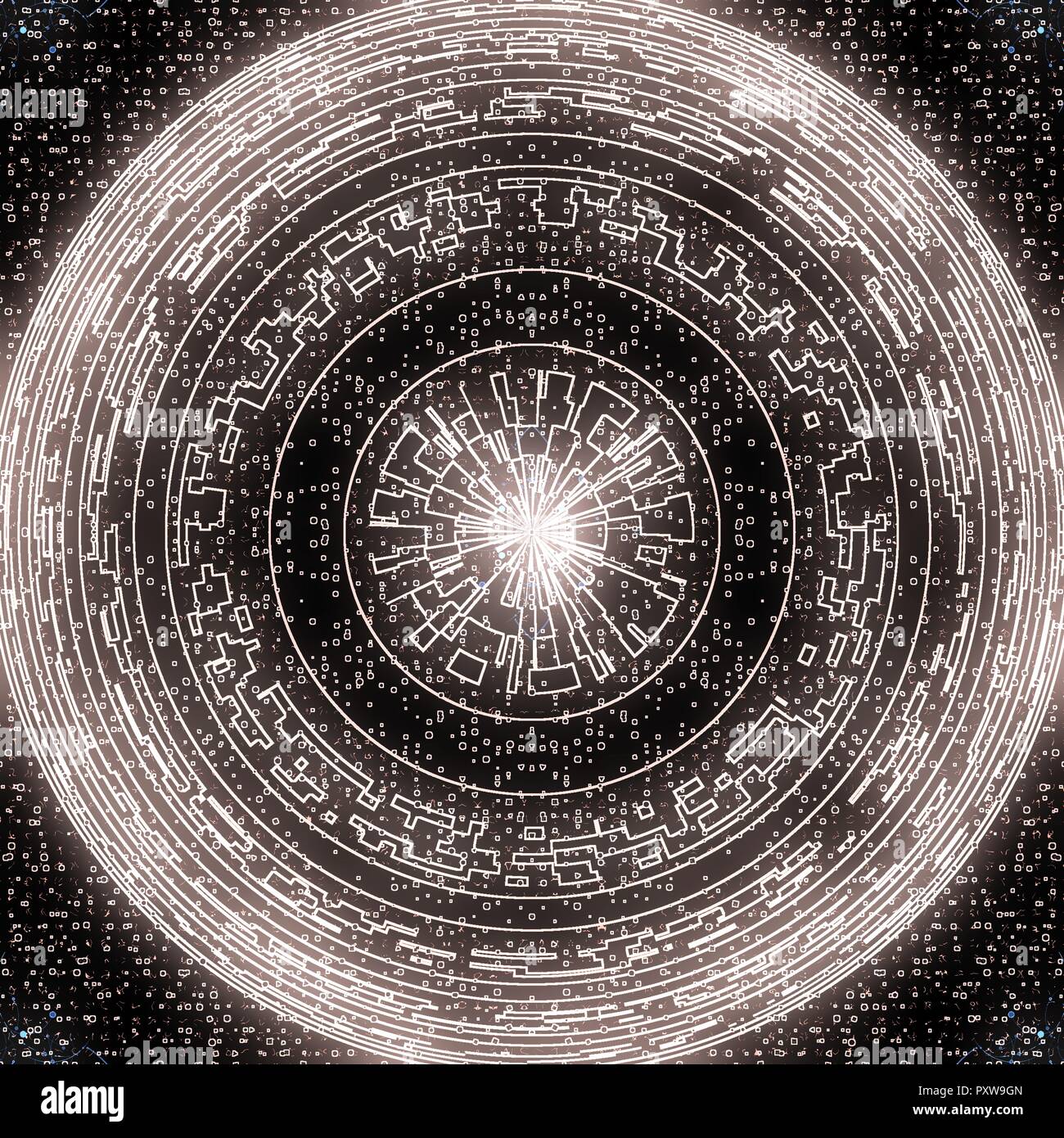 A colorful and vivid image with abstract Sacred Geometry. A psychedelic ...