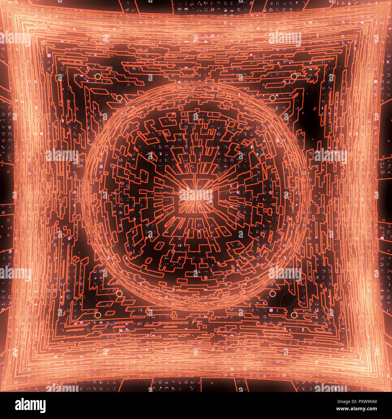 A colorful and vivid image with abstract Sacred Geometry. A psychedelic ...