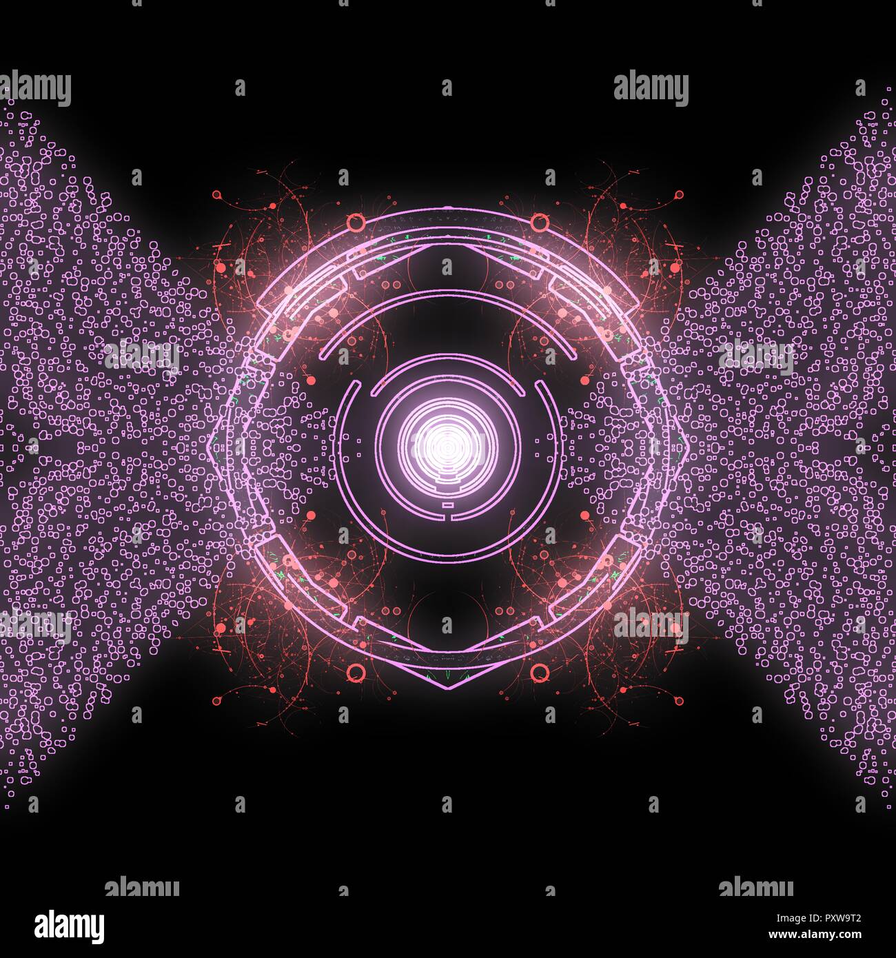 A colorful and vivid image with abstract Sacred Geometry. A psychedelic ...