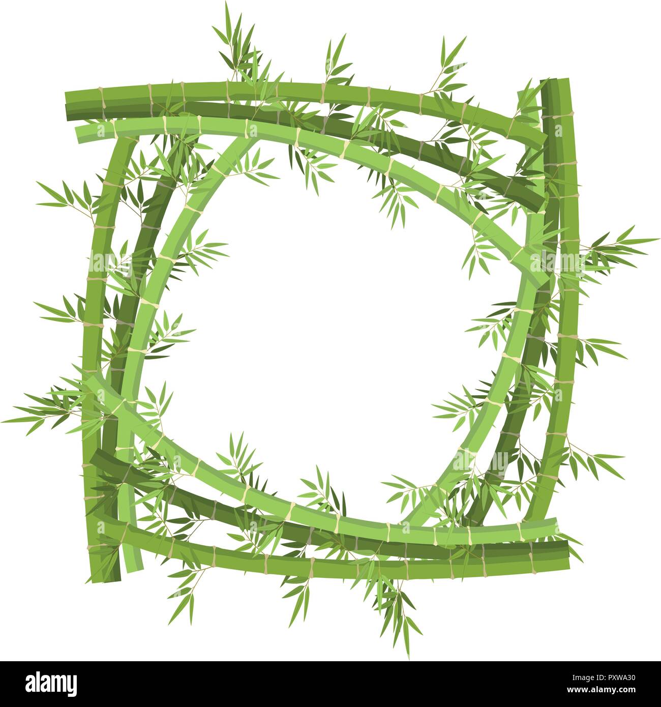 Frame template with bamboo tree illustration Stock Vector Image & Art ...