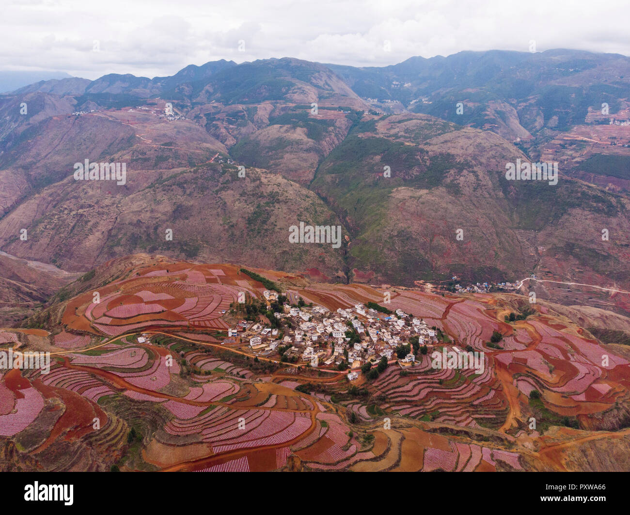China, Yunnan province, Dongchuan, Red Land, village Stock Photo - Alamy