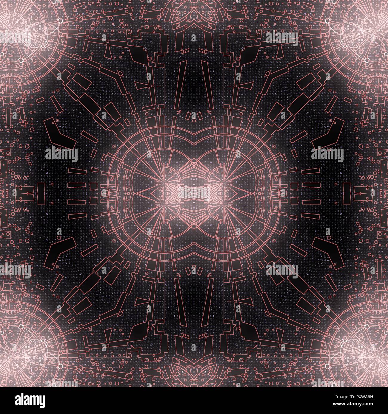 A colorful and vivid image with abstract Sacred Geometry. A psychedelic ...