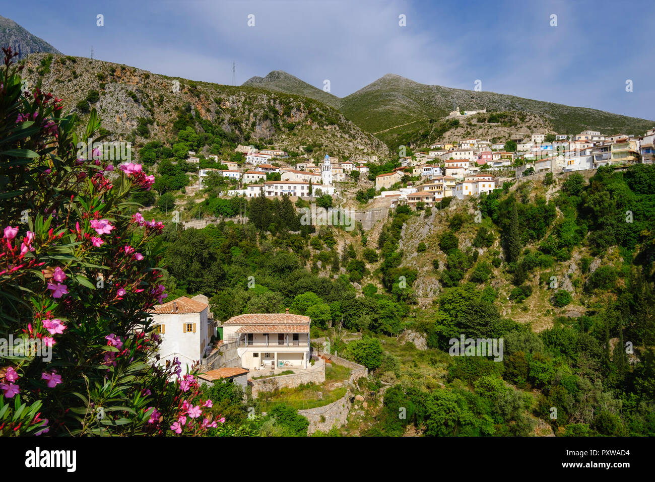 Albania, mountain village Dhermi-Fshat near Himara Stock Photo - Alamy