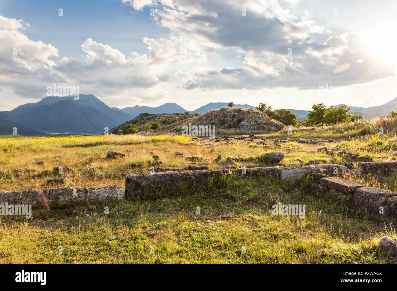 Greece, Peloponnese, Corinthia, Stymfalia, Ancient plateau, Lake ...