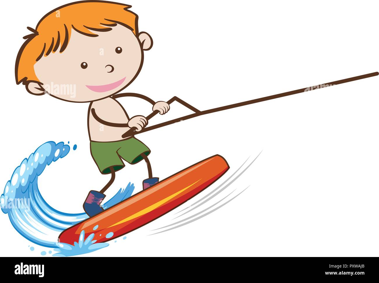 Wake surf Stock Vector Images - Alamy