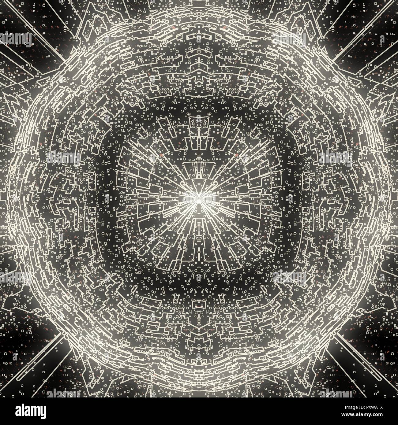 A colorful and vivid image with abstract Sacred Geometry. A psychedelic ...