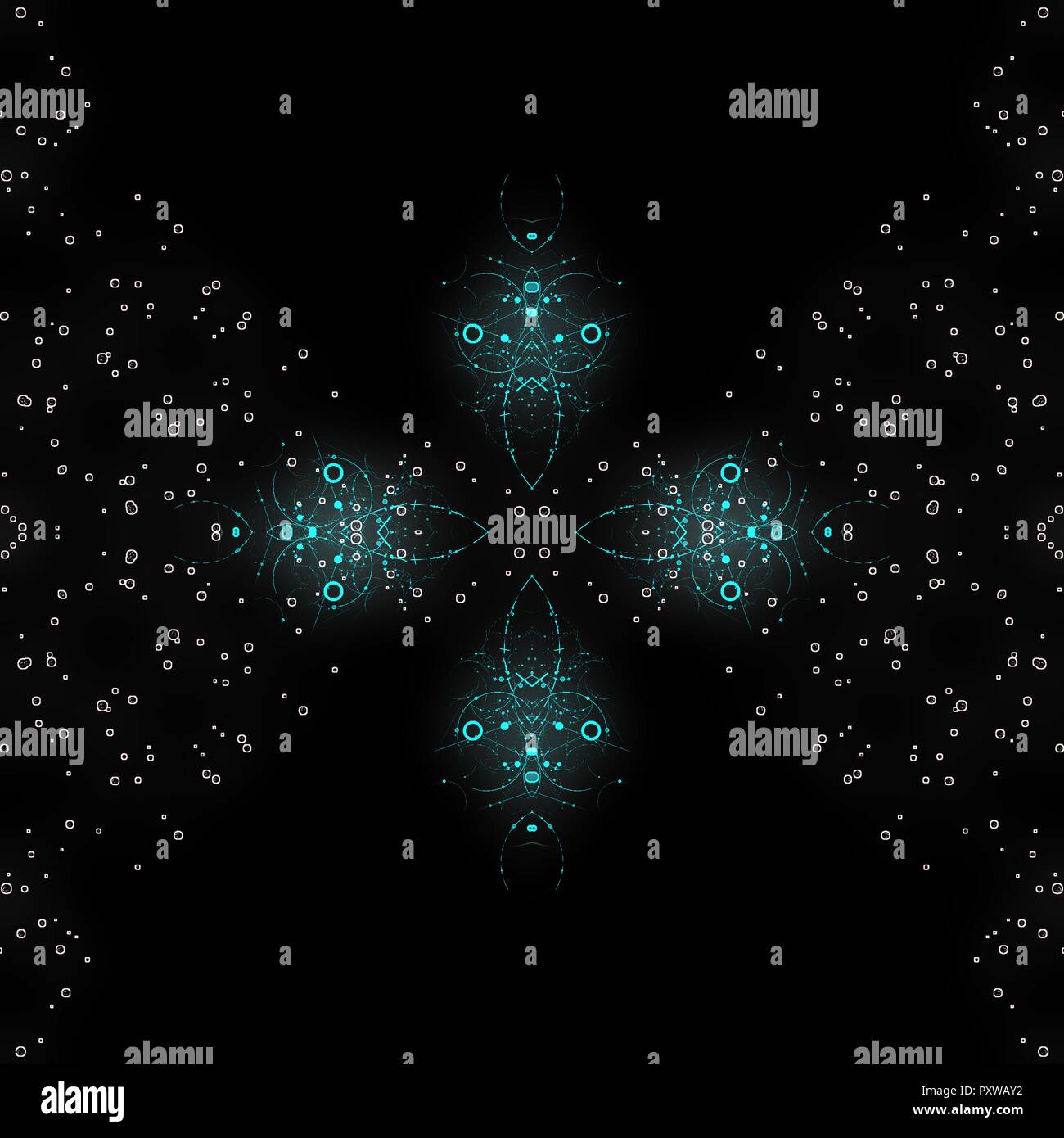 A colorful and vivid image with abstract Sacred Geometry. A psychedelic ...