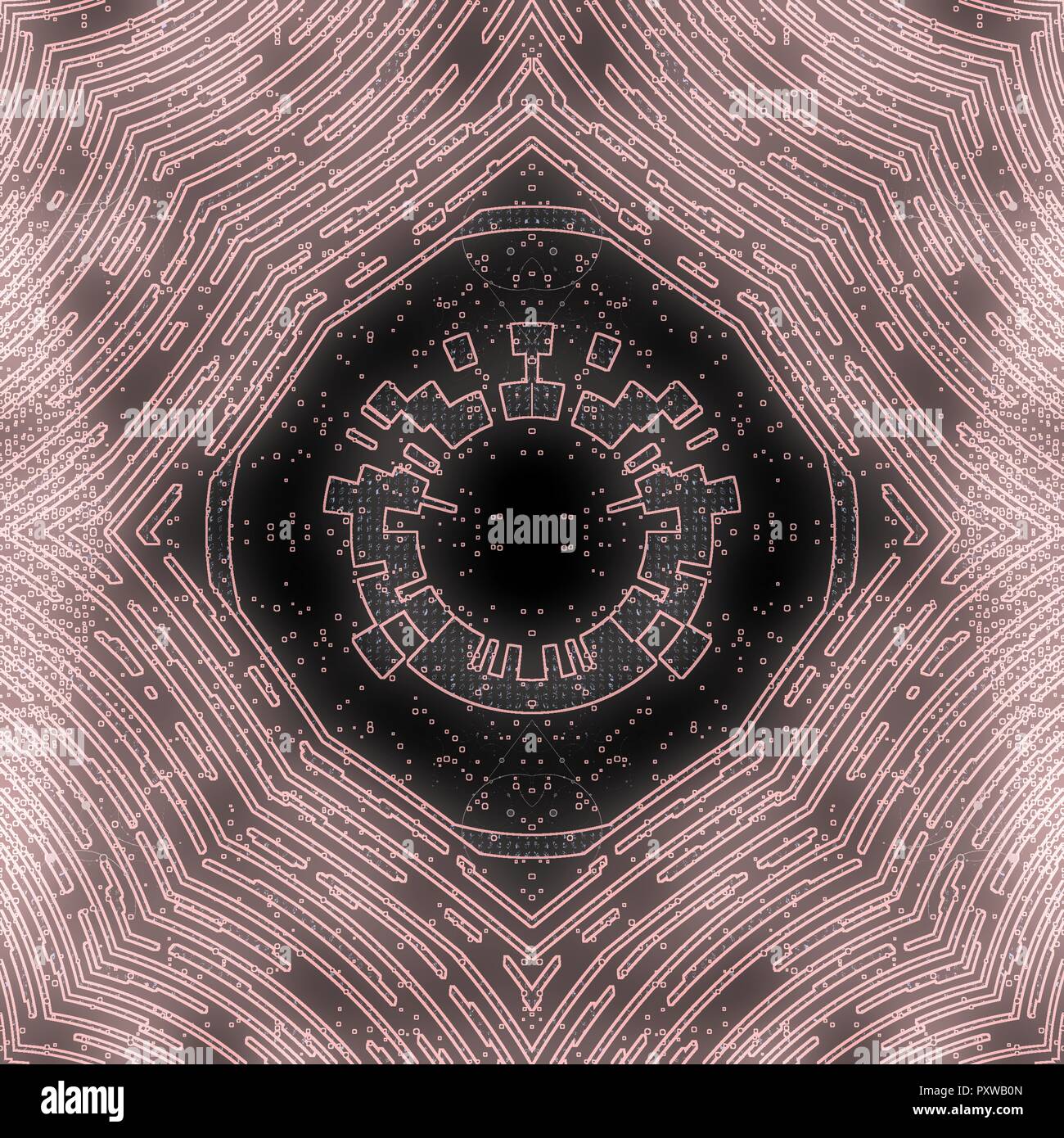 A colorful and vivid image with abstract Sacred Geometry. A psychedelic ...