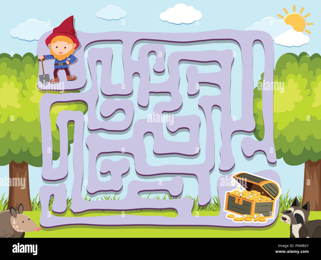 Gold maze Stock Vector Images - Alamy