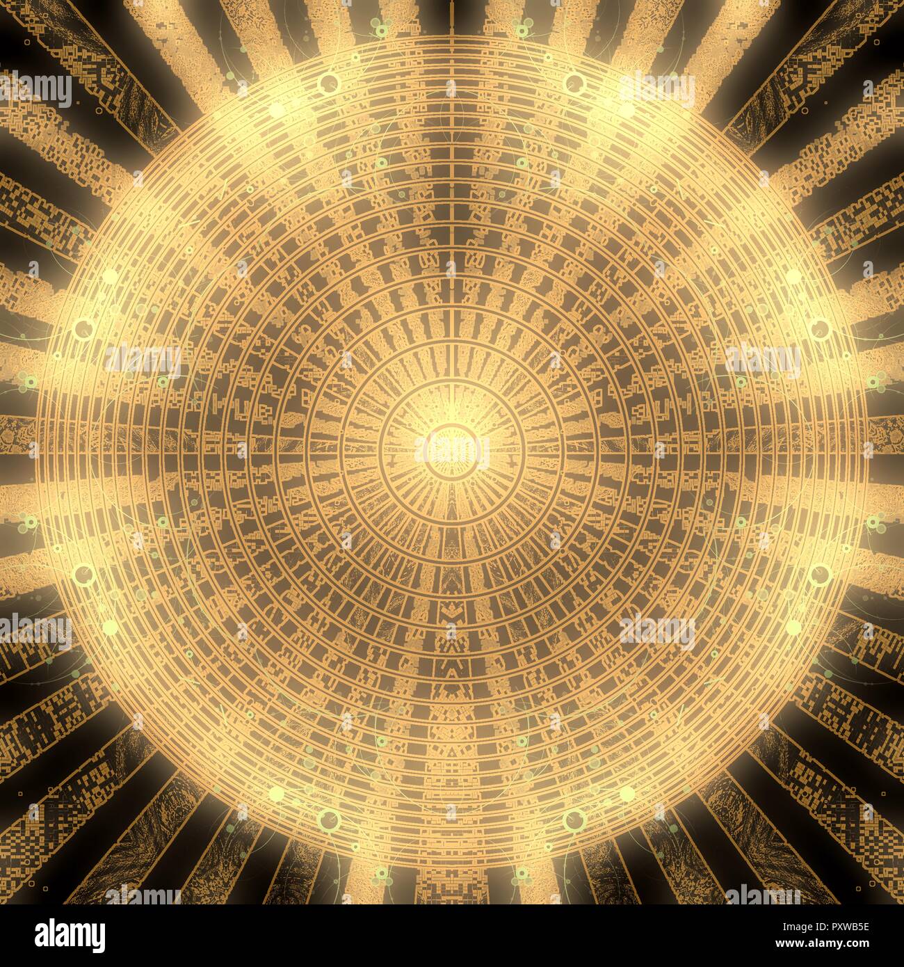 A colorful and vivid image with abstract Sacred Geometry. A psychedelic ...