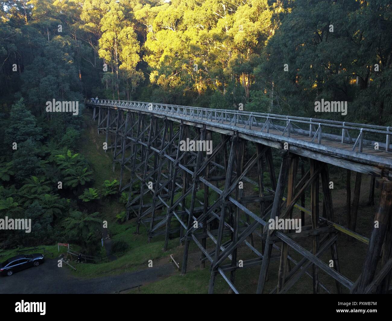 Noojee Trestle Bridge by Drone Stock Photo - Alamy