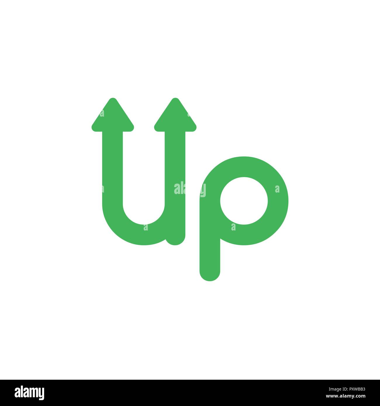 Vector illustration icon concept of up word with arrows moving up Stock ...