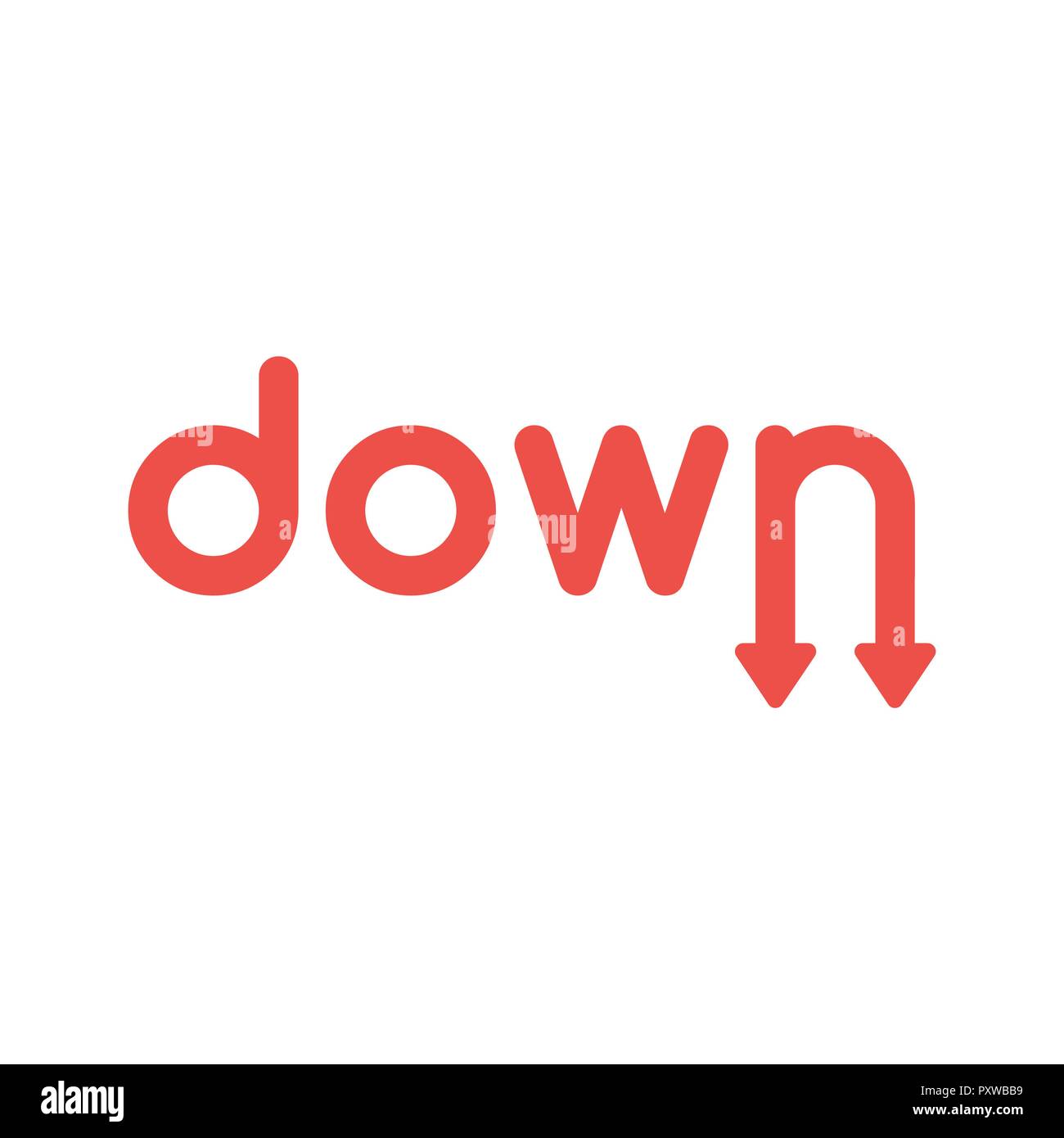 Word down Stock Vector Images - Alamy